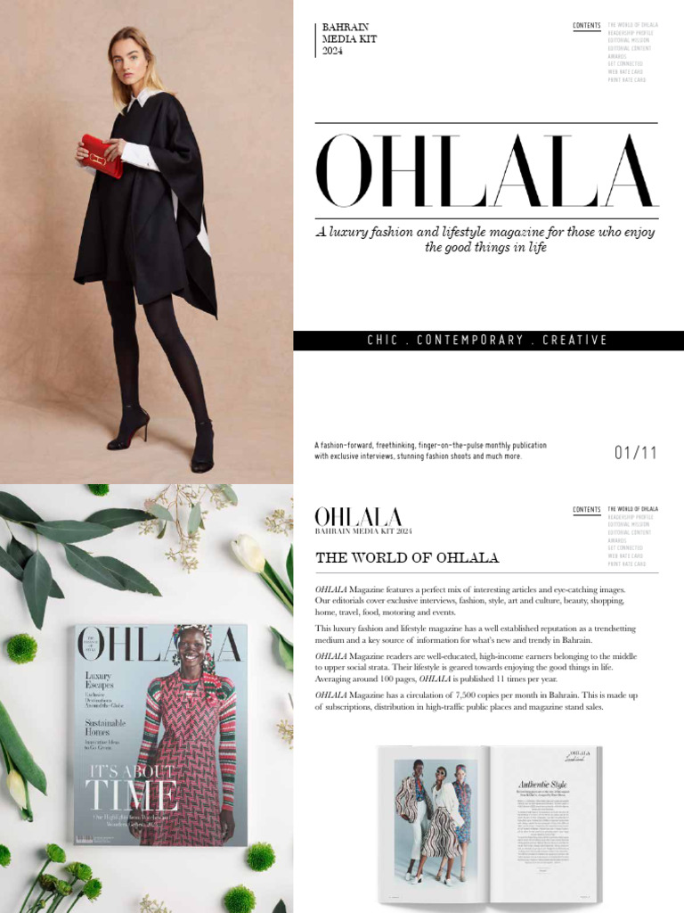 OHLALA Magazine Bahrain Media Kit 2024 | PDF | Magazines | Brand