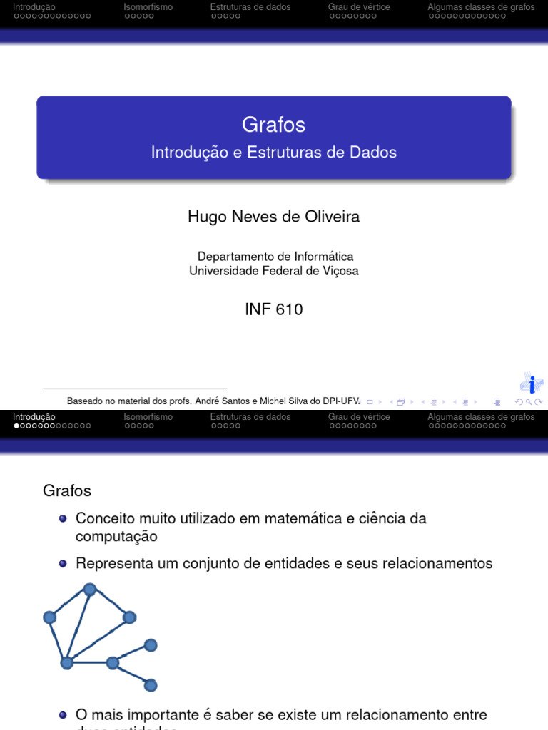 Aula 10 Grafos Conceitos | PDF | Teoria dos Gráficos | Vértice (teoria dos gráficos)