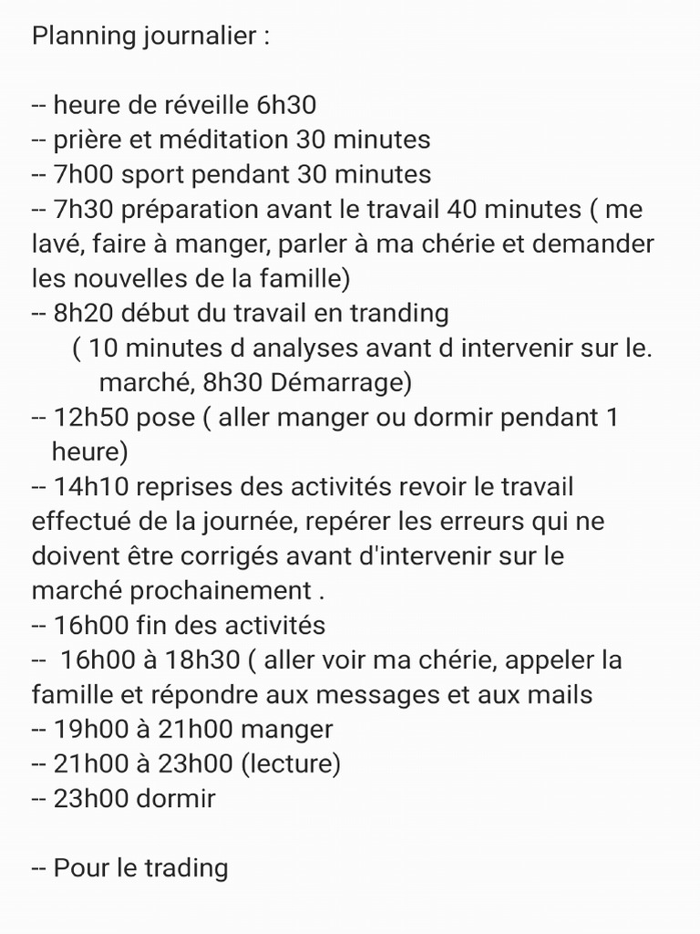 Planning Journalier 2024 | PDF