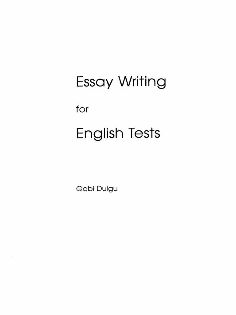 Essay Writing for English Tests | PDF | Sports & Recreation | Home & Garden