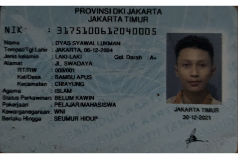 Dyas Syawal Lukman - KTP | PDF