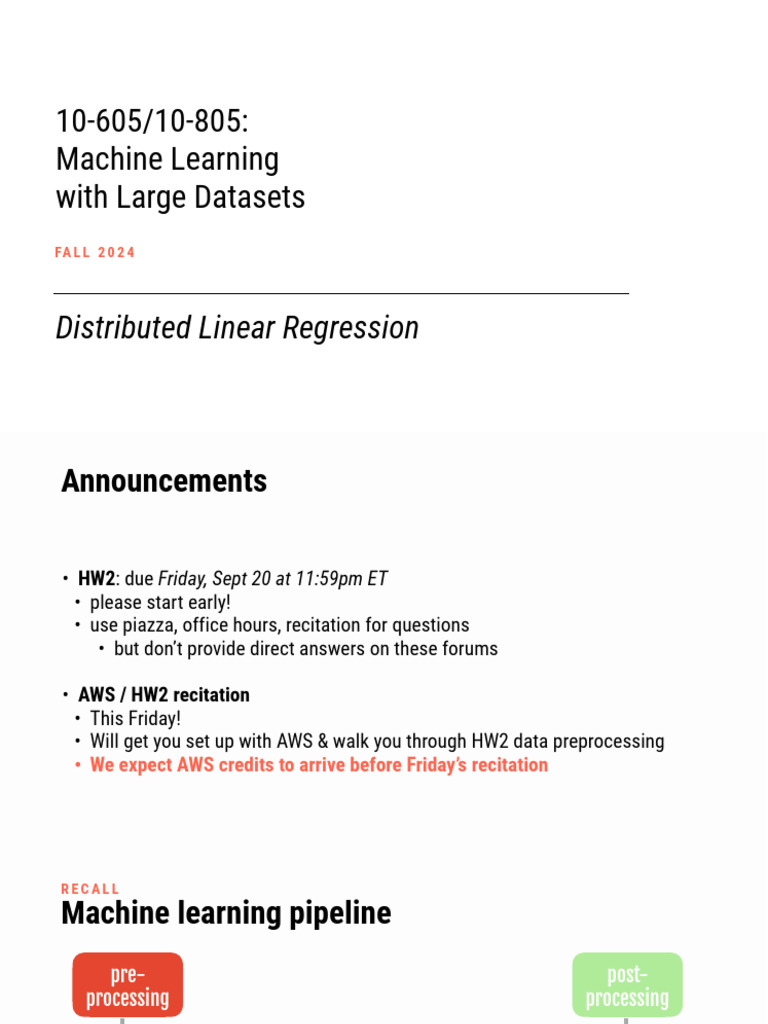 Distributed Linear Regression Class Notes | PDF | Errors And Residuals ...