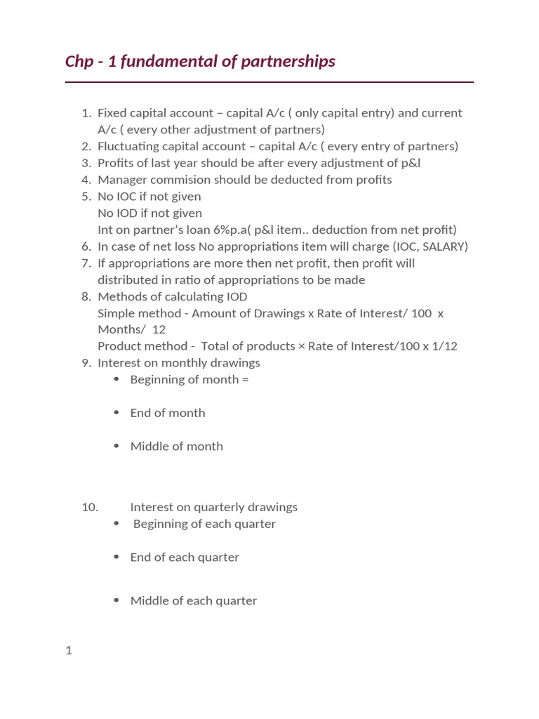 Fundamentals of Partnerships | PDF | Business | Finance & Money Management