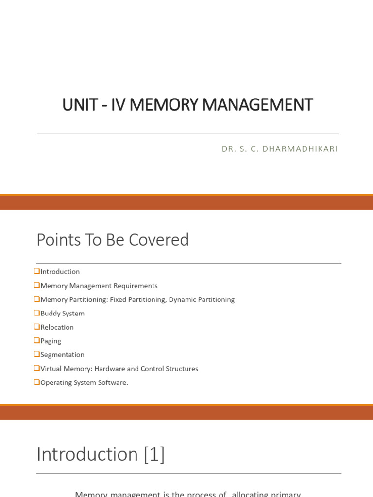 SCD U 4 MemoryMngmt SE 12 | PDF | Computer Memory | Computer Architecture