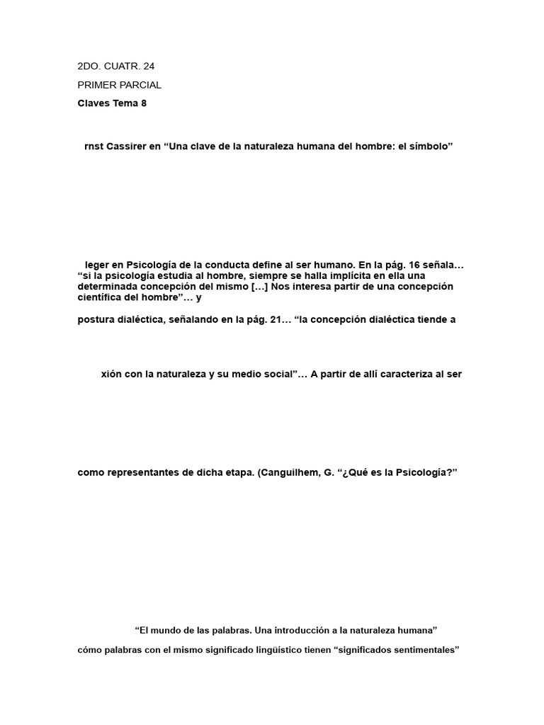 Claves Tema 8 | PDF | Sicología | Behaviorismo