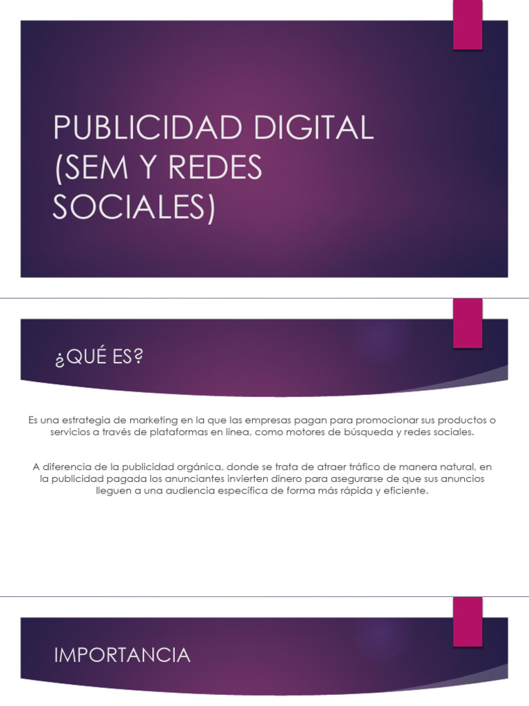 PRESENTACION_CLASE_5_PUBLICIDAD_DIGITAL__SEM_Y_REDES_SOCIALES_ | PDF | Publicidad online ...