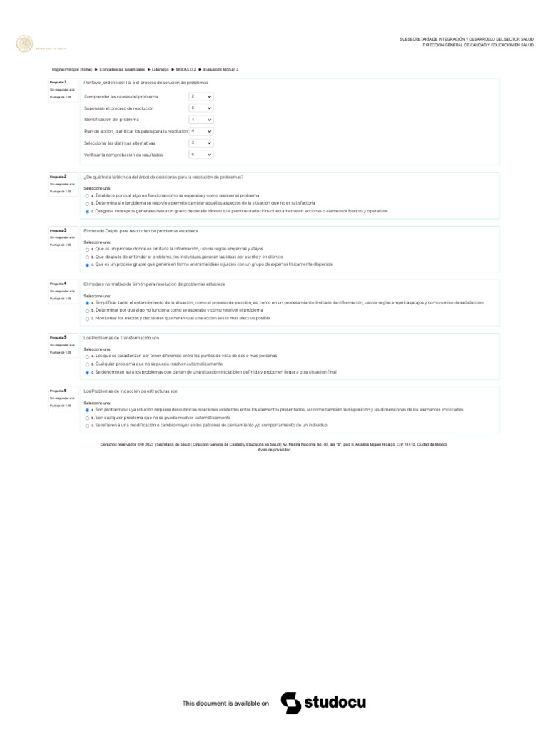 Eval Modulo-2 Liderazgo | PDF | Liderazgo | Ciencia cognitiva