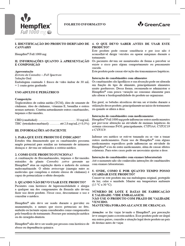 GC Bula Hempflex Full 1000 18x28 V7-Final | PDF | Tetraidrocanabinol ...