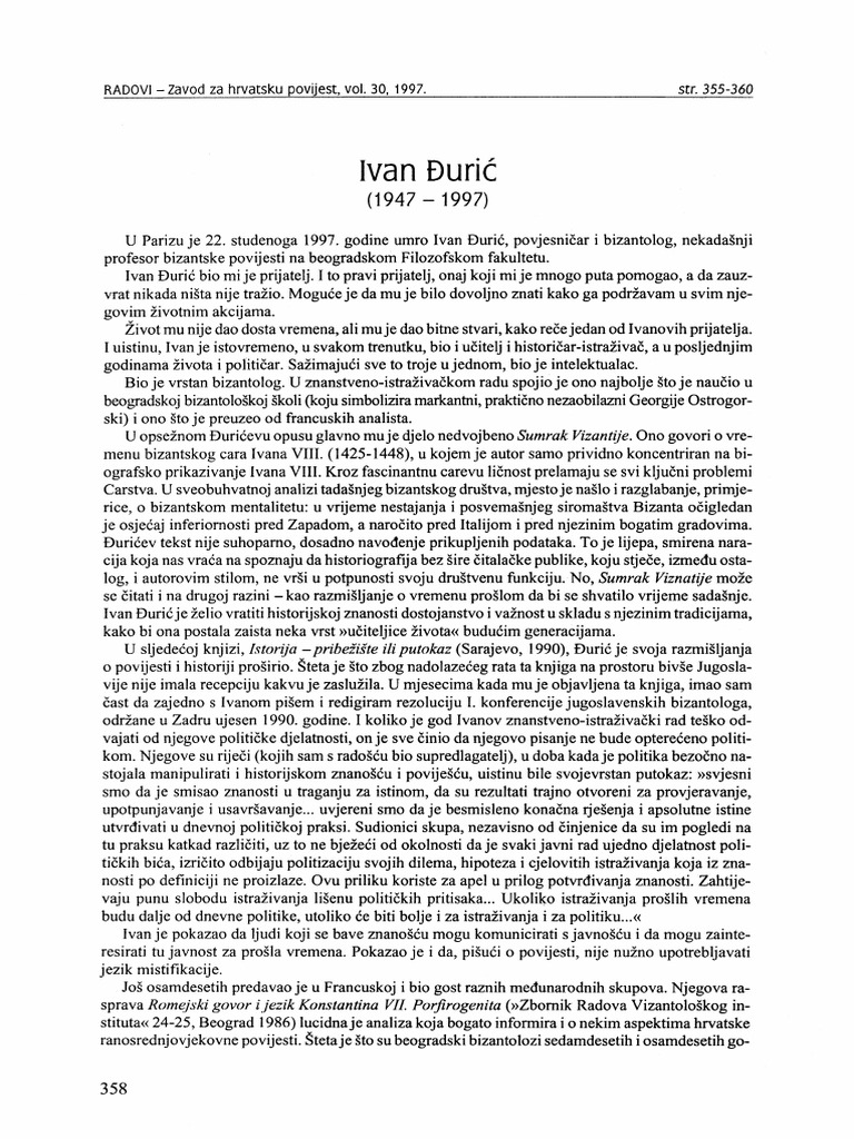 Ivan Duric 1947 1997 | PDF