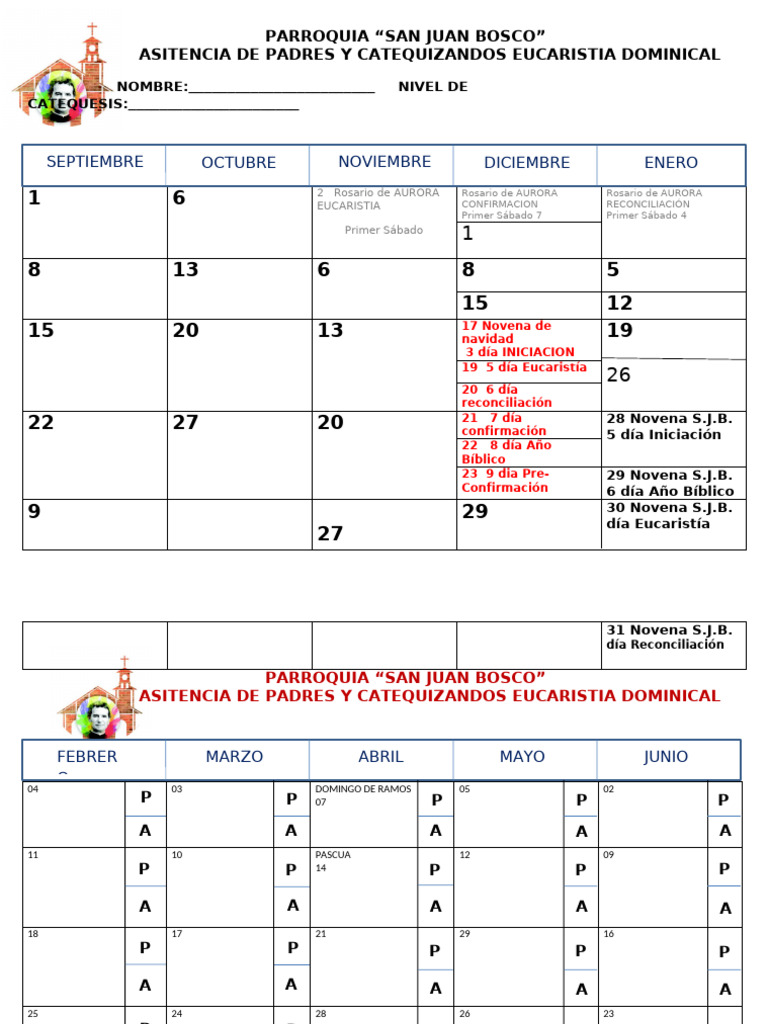 Asistencia Misa Dominical | PDF | Sacramentos | Adoración