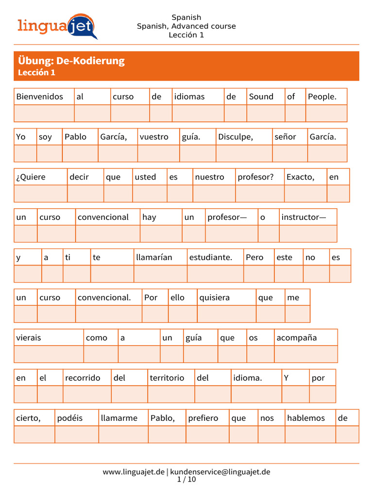 Lección 1 Exercise Decoding | PDF | Idioma chino Lección 1 Exercise Decoding | PDF | Idioma chino