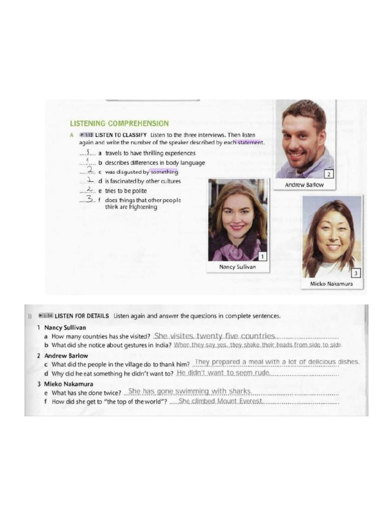 Classroom Activity Lesson 4 Unit 1 | PDF