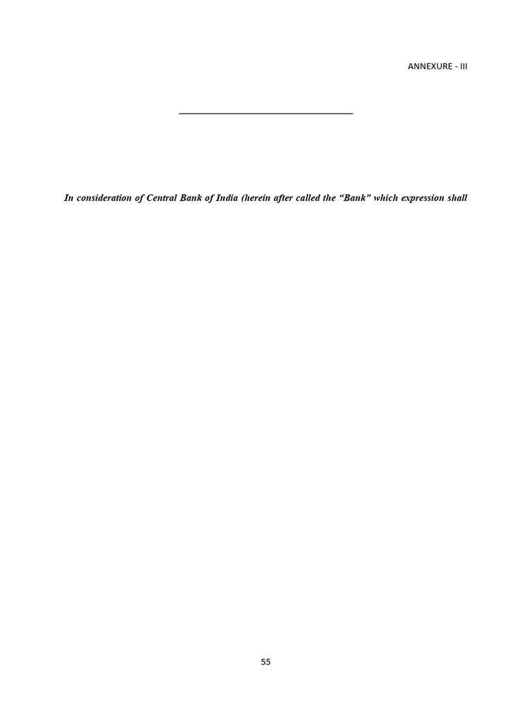 Annexure III Letter of Indemnity | PDF