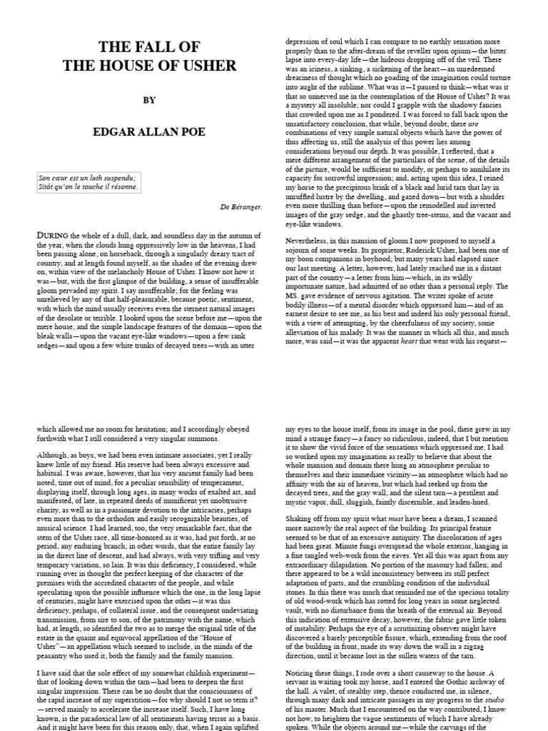 The Fall of The House of Usher | PDF