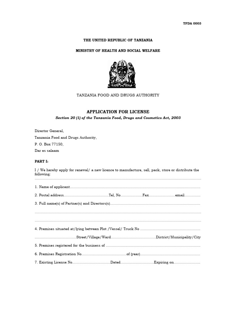 Application Form For Licence or Business Permit | PDF | Government ...