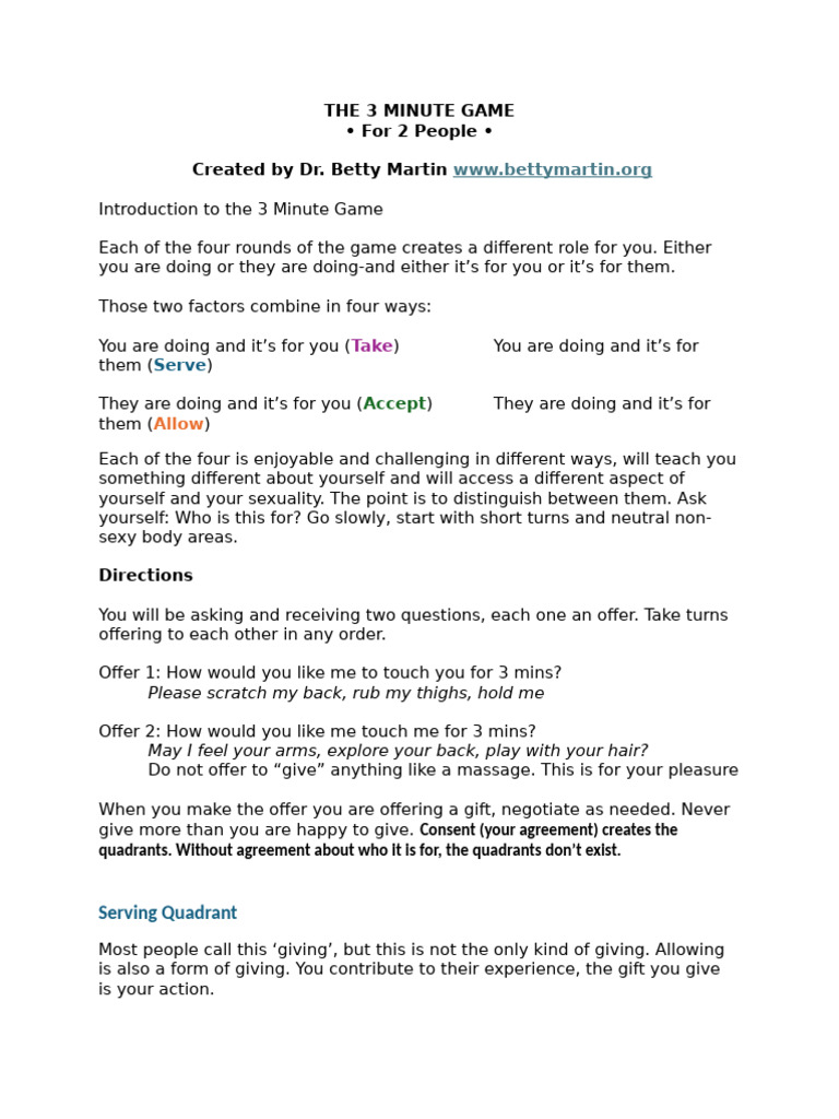 The 3 Minute Game | PDF | Self-Improvement