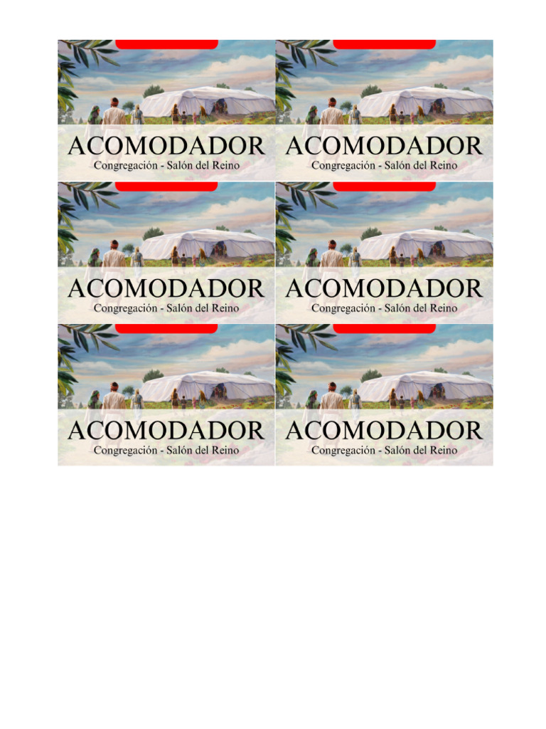 Gafetes de Acomodador para Impresión | PDF