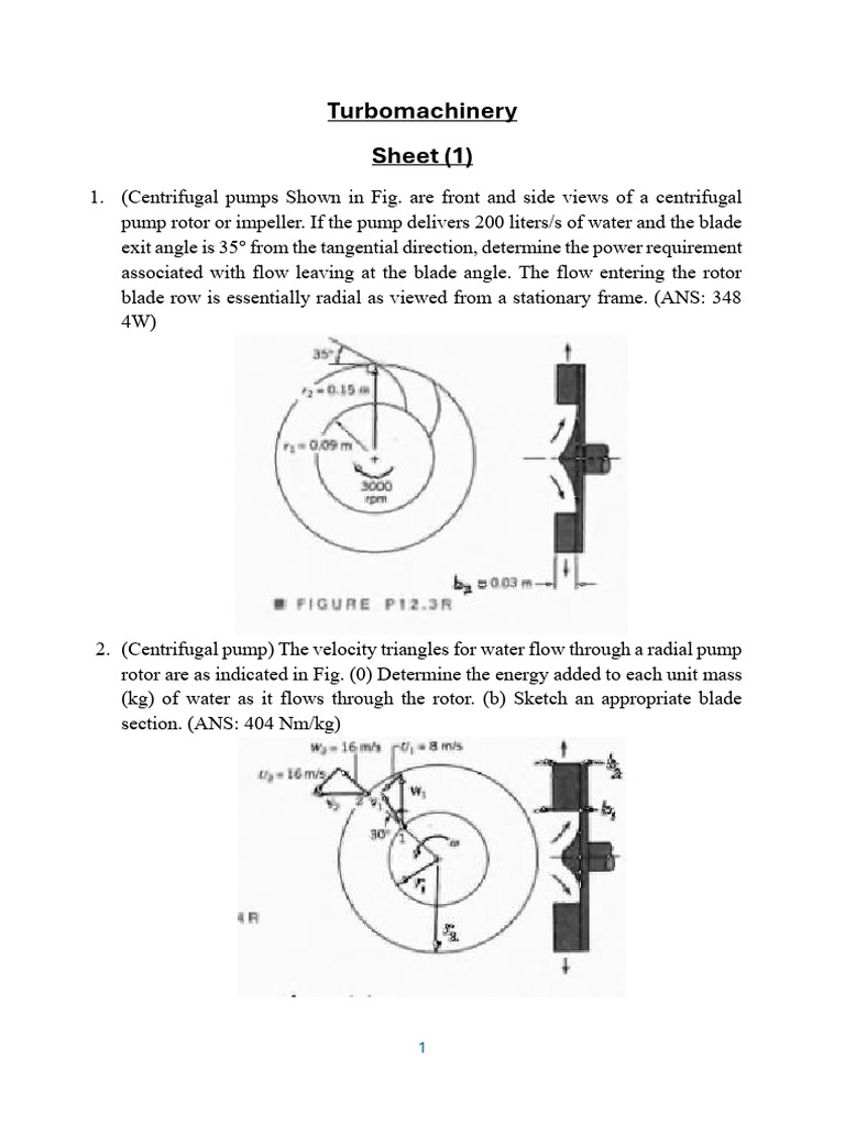 Centrifugal Pump Calculations Guide | PDF | Pump | Turbine