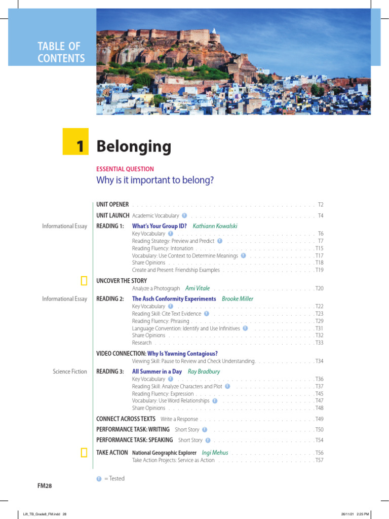 Lift Level3 Toc | PDF | Fluency | Vocabulary