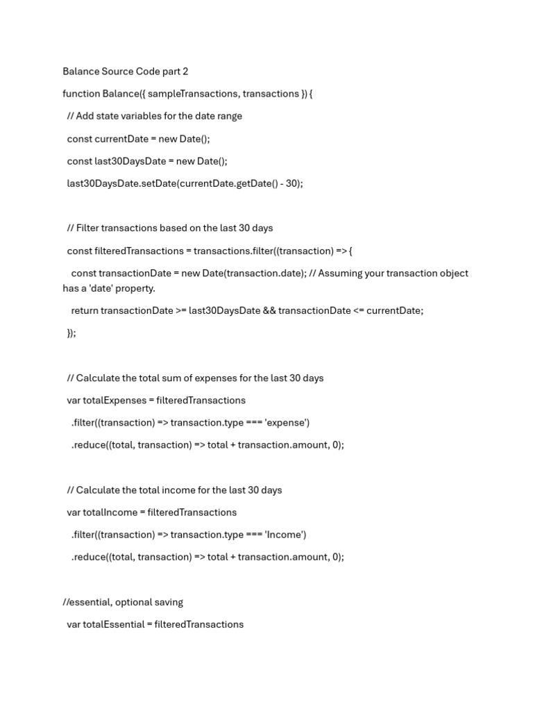 Balance Source Code Part 2 | PDF | Computer Programming | Software Engineering
