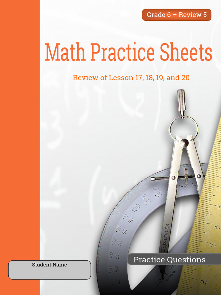 Grade 6 Math Ratios and Proportions Practice | PDF | Algebra | Numbers