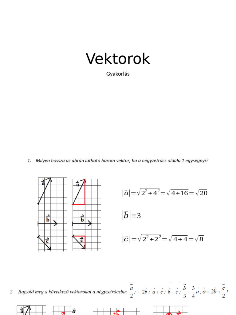 Vector Calculations Practice | PDF