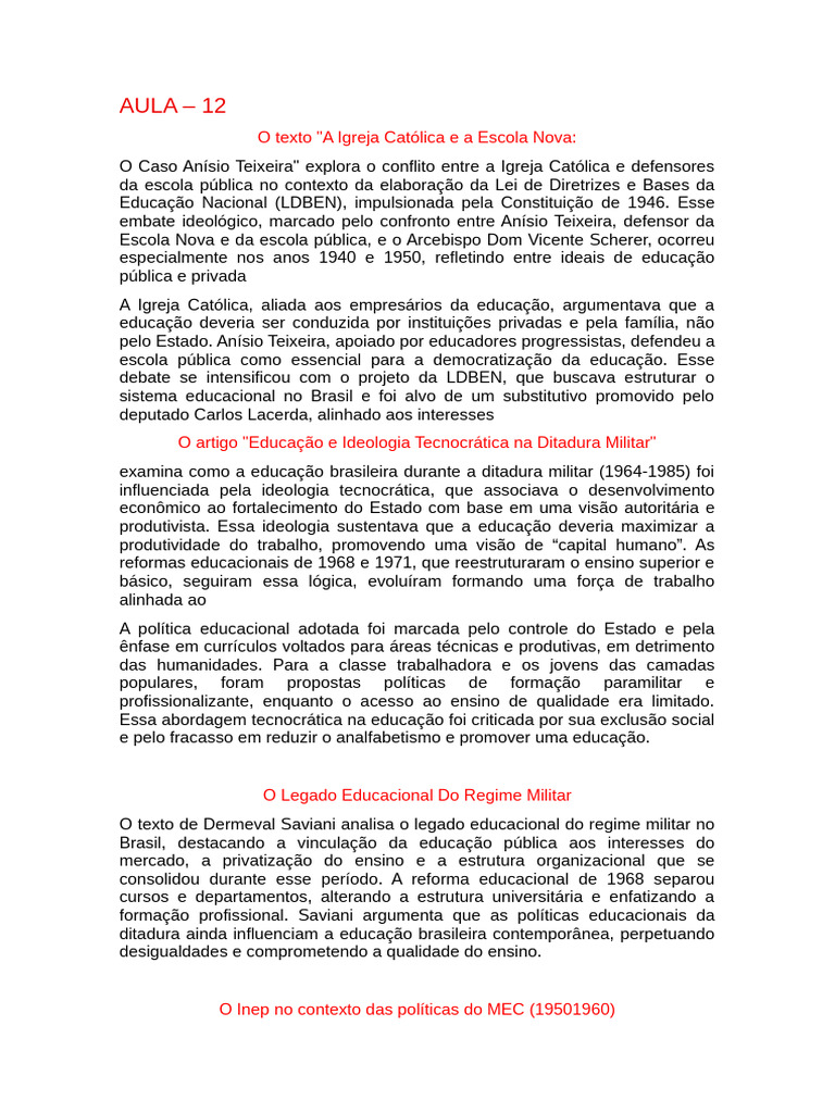 Resumo_HIST_DA_E_Paula | PDF | Brasil | Sociologia