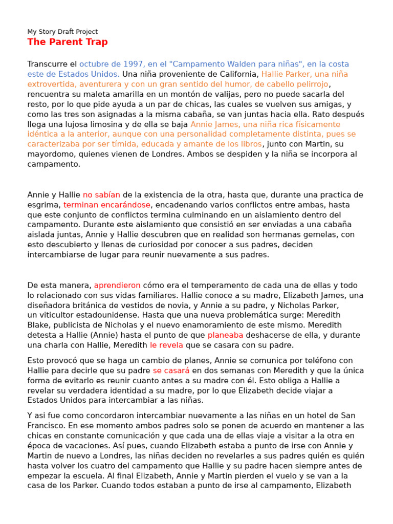 My Story Draft Project | PDF