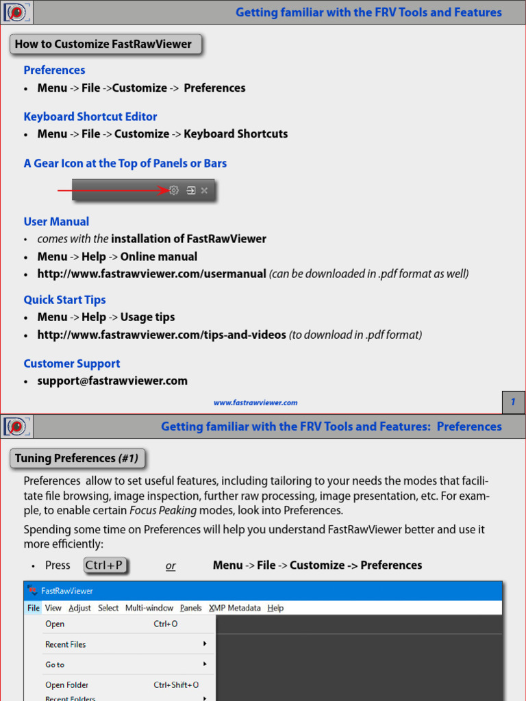 FastRawViewer UsageTips | PDF | Color Balance | Exposure (Photography)