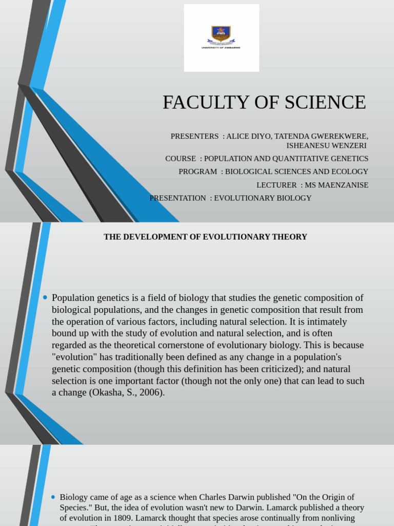 Evolutionary Biology and Genetics Overview | PDF | Natural Selection ...