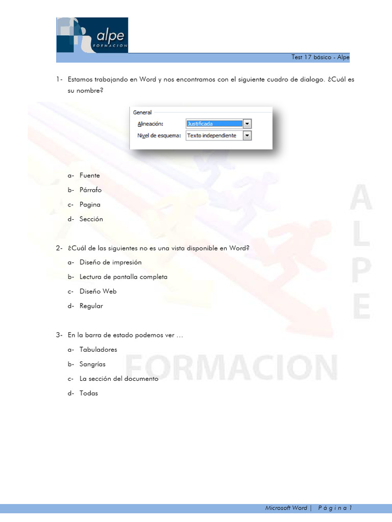 Test17 Basico | PDF | Microsoft Office | Microsoft Word