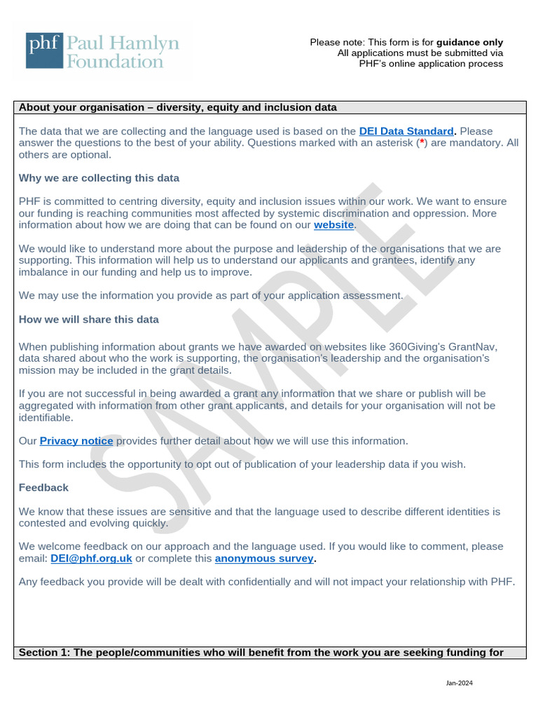 S4. Youth Fund Application Form Jan 2024 | PDF | Intersectionality ...