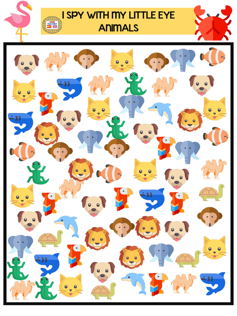 I Spy Animals PDF | PDF | Wellness