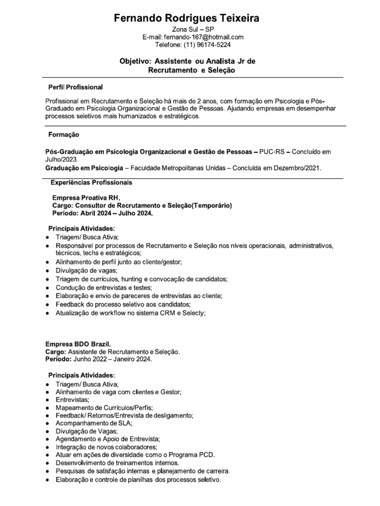 CV Fernando Rodrigues Teixeira-1 | PDF