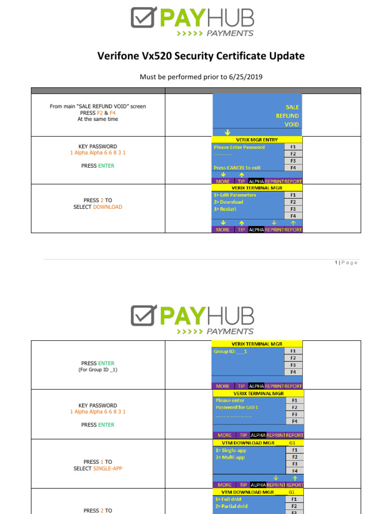 VX520 Security Certificate Update | PDF | Computing | Software