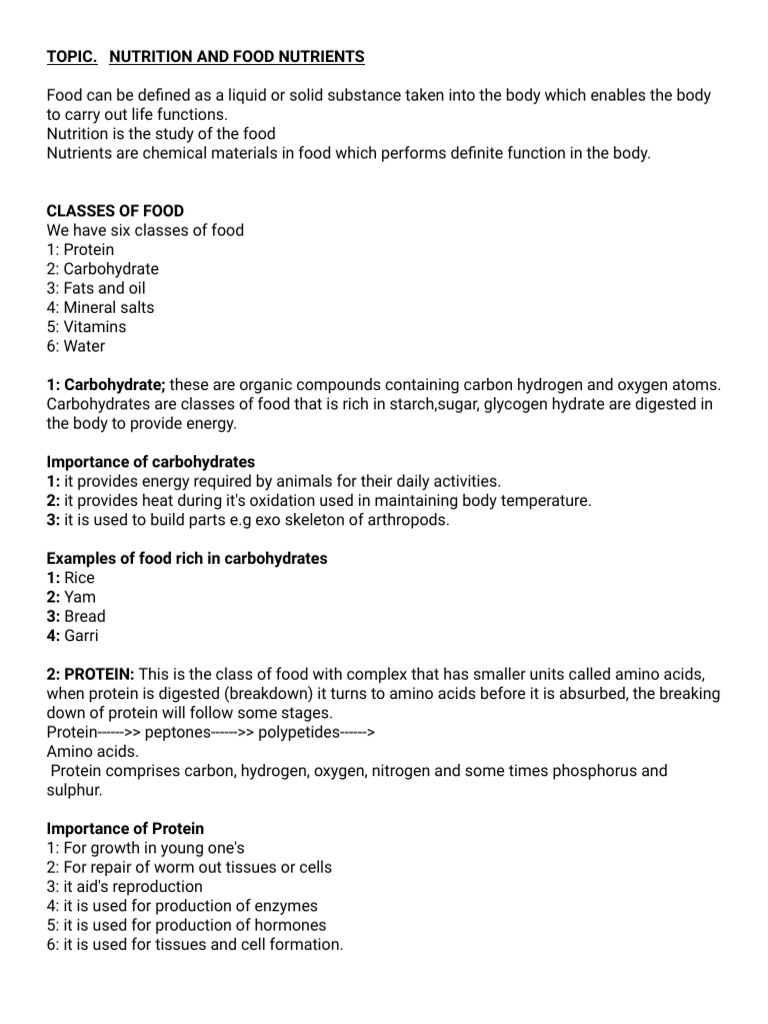 Nutrition and Food Nutrients | PDF | Foods | Carbohydrates