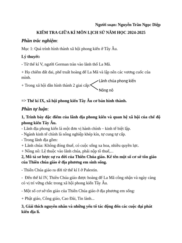 Môn lịch sử GHK I | PDF