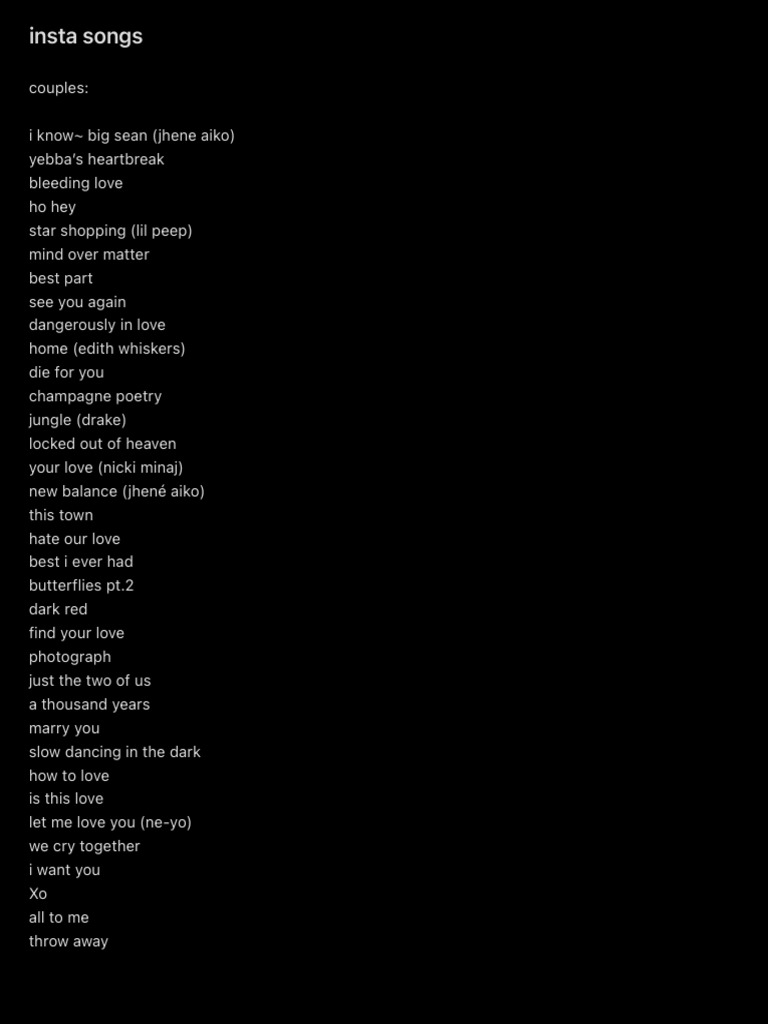 Insta Songs | PDF