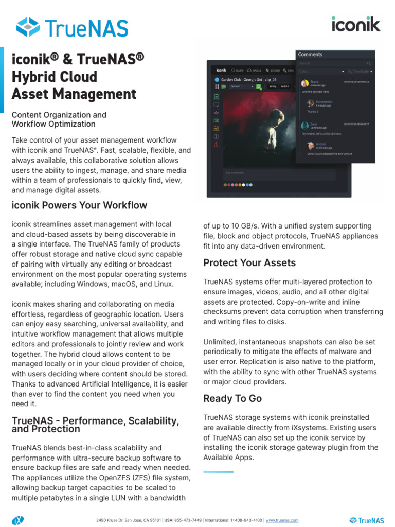 Iconik TrueNAS Data Sheet June 2023 | PDF | Cloud Computing | Computer Science
