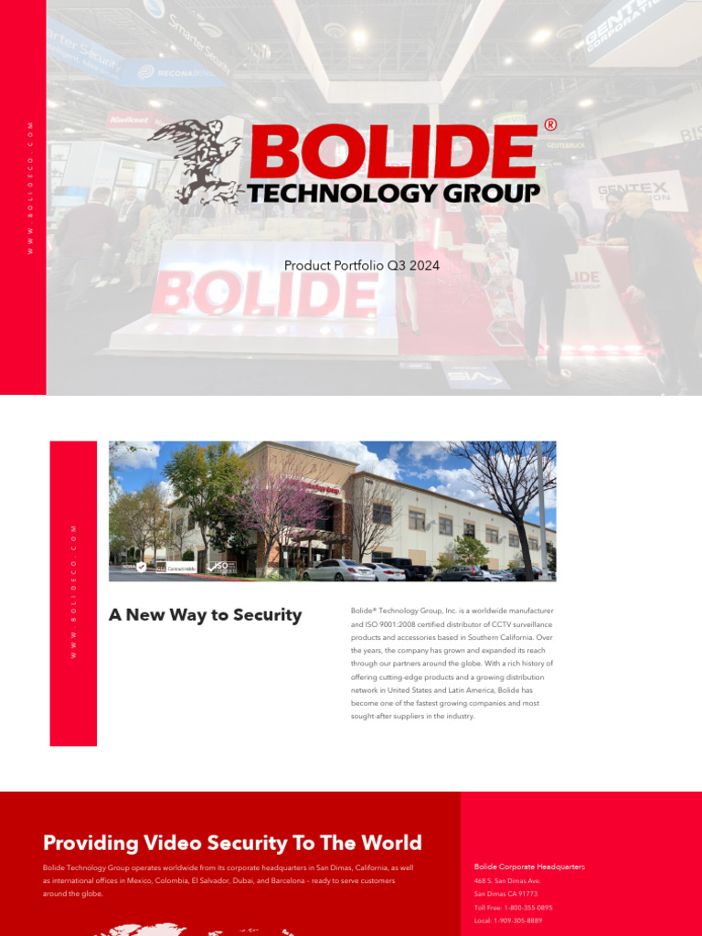 Bolide 2024 Q3 Product Catalog | PDF | Digital Video Recorder | Mobile App