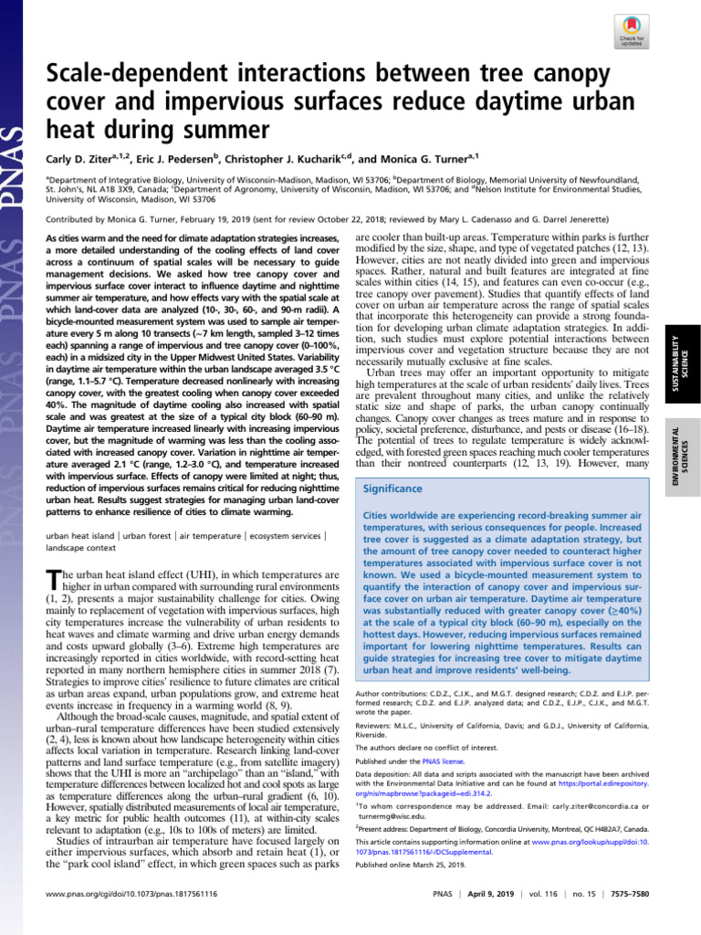 Ziter Et Al. - 2019 - Scale-Dependent Interactions Between Tree Canopy ...