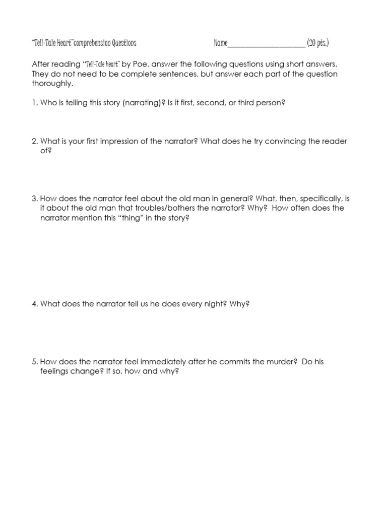 “The Tell-Tale Heart” | PDF