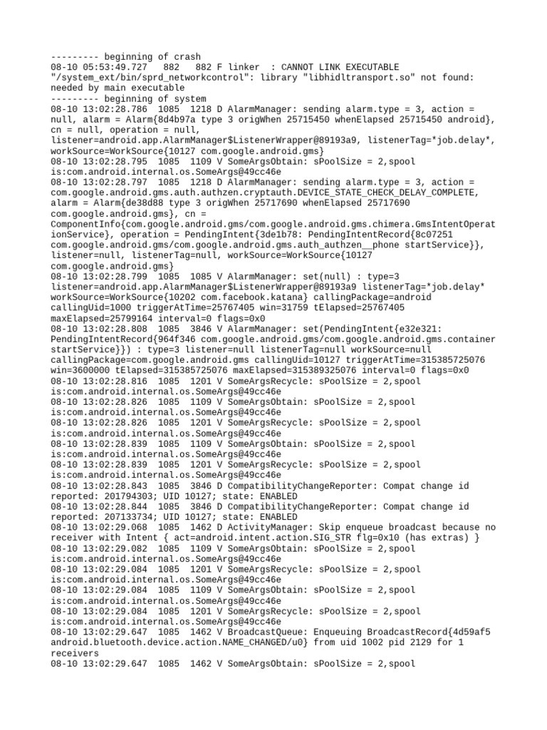 Standby Android Log 2024 0810 140251 | PDF | Computer Science | Computer Architecture