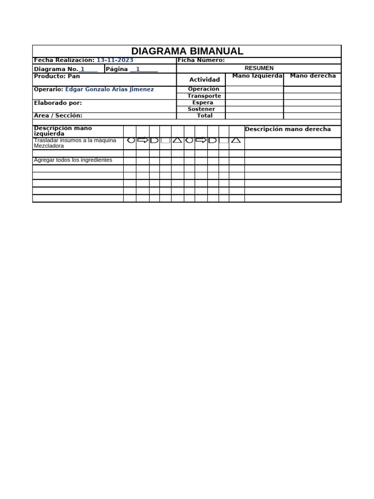 Diagrama Bimanual | PDF