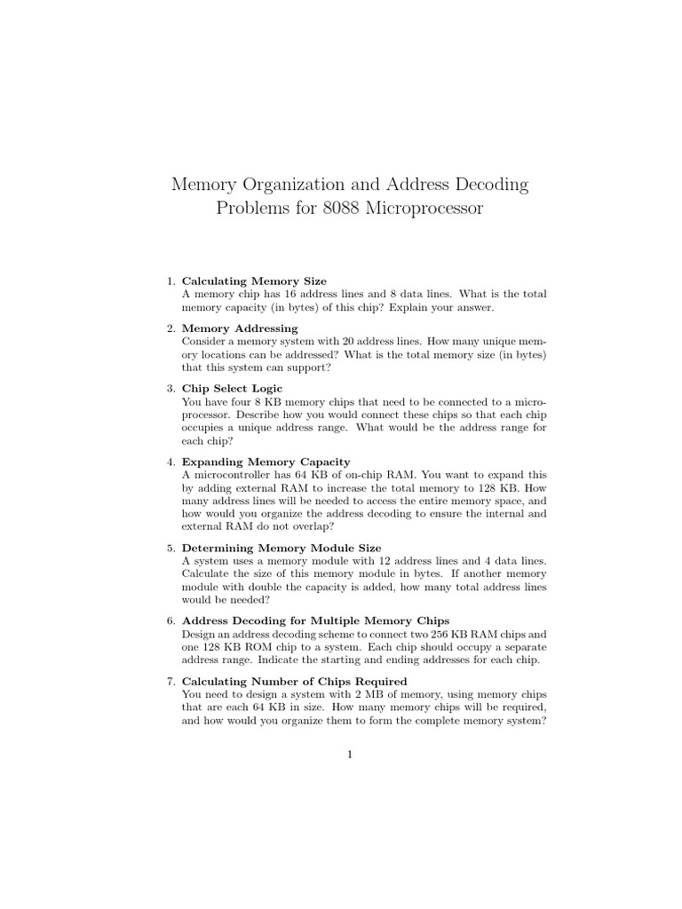 ch10 prob | PDF | Random Access Memory | Read Only Memory