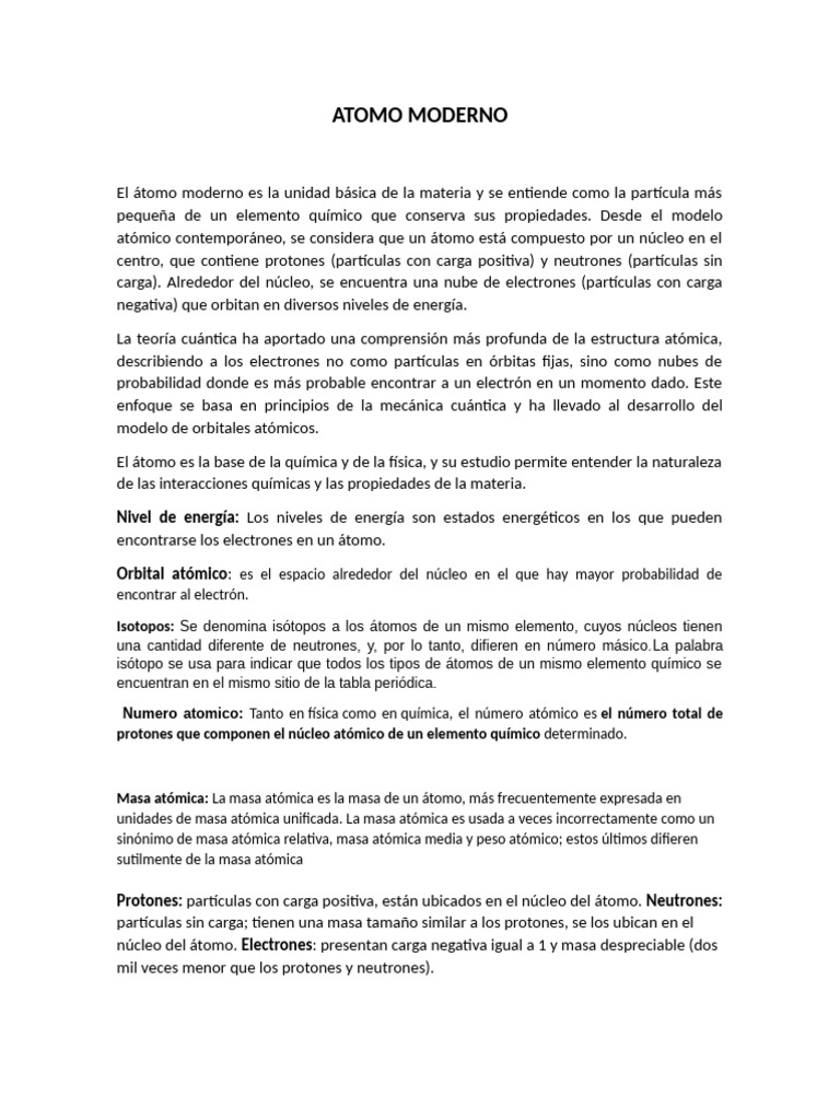 Atomo Moderno | PDF