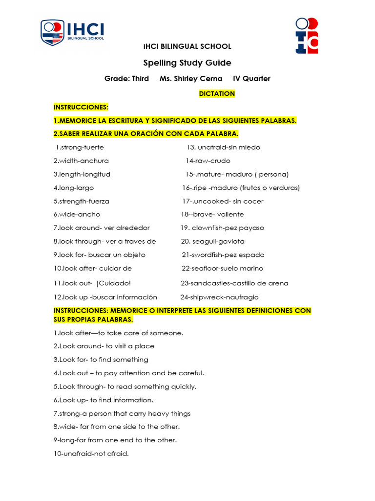 Third Grade Study Guides: Spelling, Grammar, Phonics, Math | PDF