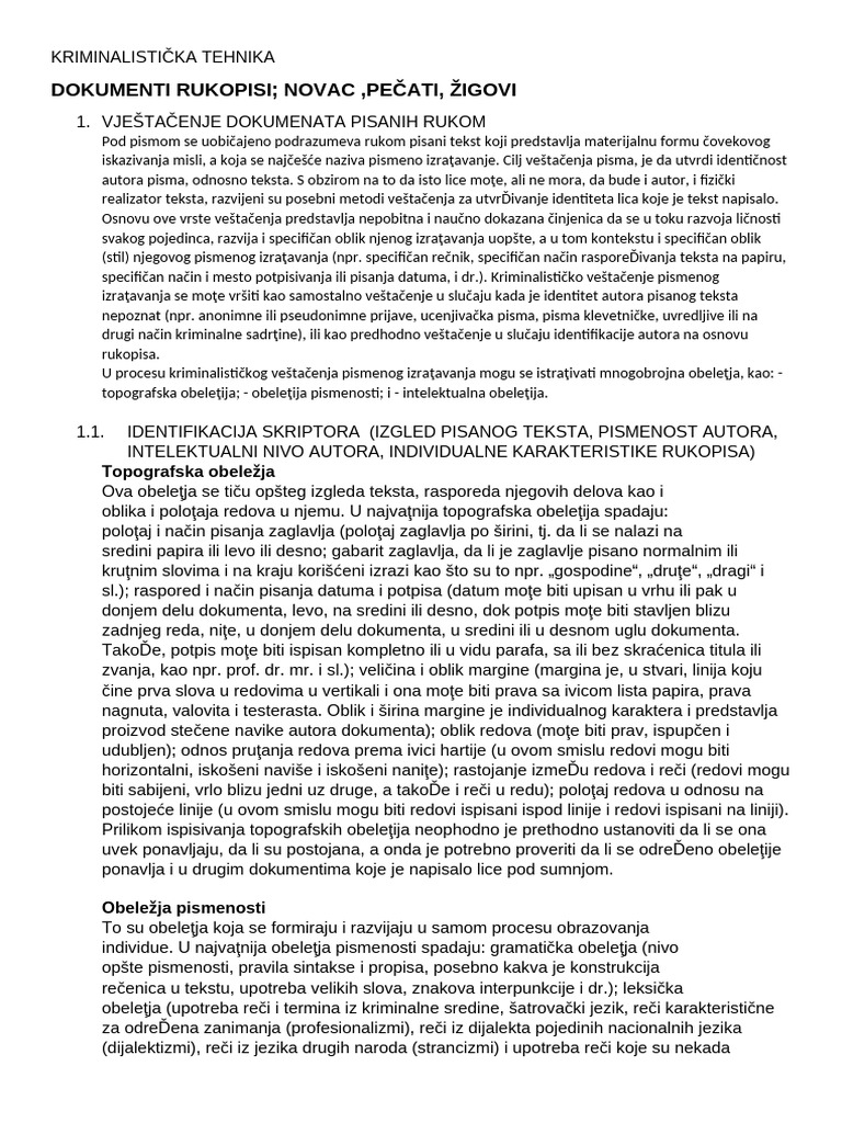 Kriminalistika Tehnika 2 | PDF