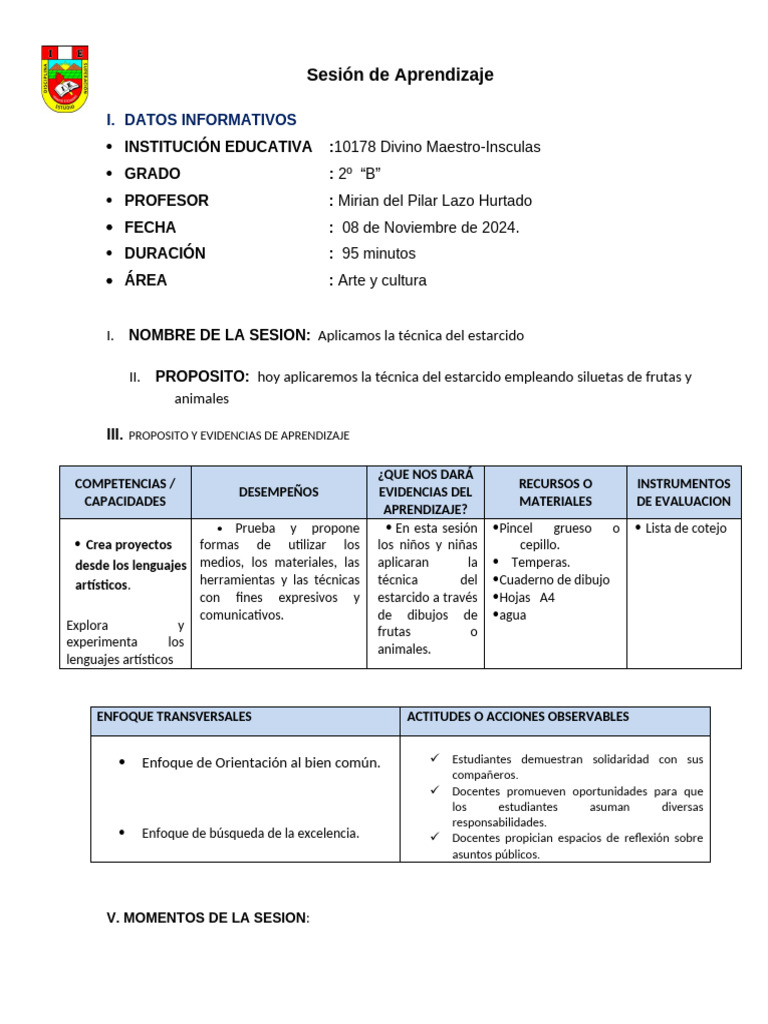 Técnica del Estarcido en Arte Infantil | PDF | Aprendizaje | Enseñando