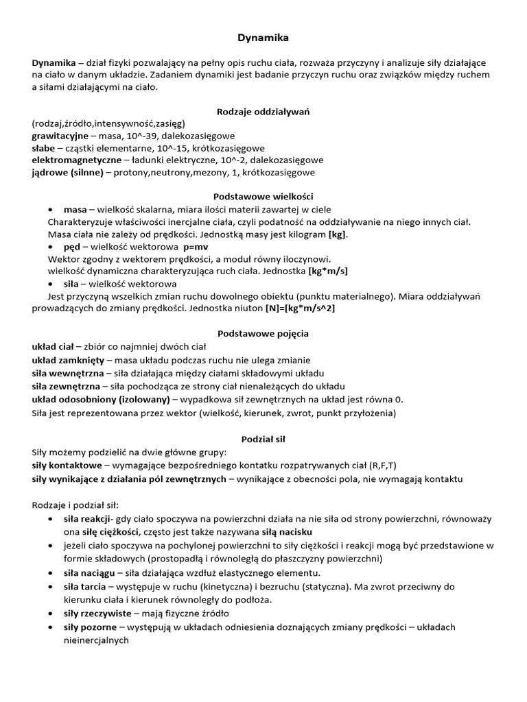 3 Dynamika | PDF